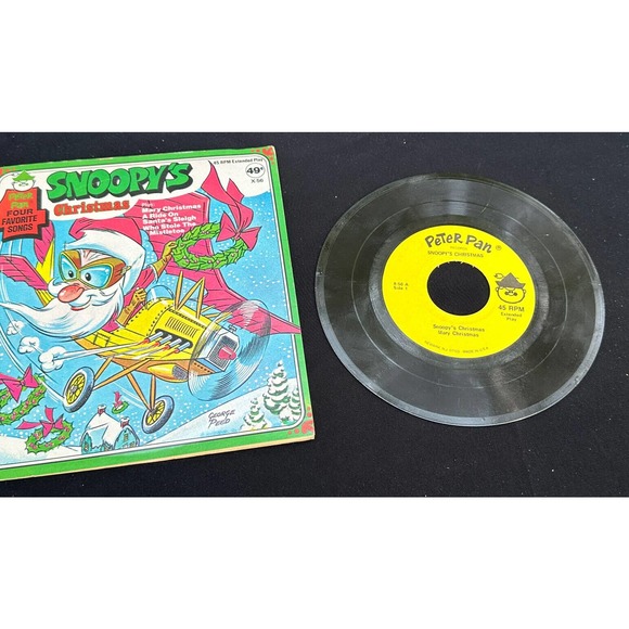 Media | Snoopys Christmas Ep Record Peter Pan Records 45 Rpm 4 Songs ...